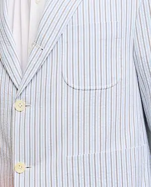 Thom Browne Cotton Seersucker Blazer