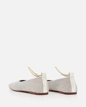 MARIA LUCA Augusta Rhinestone Ballerinas - Silver
