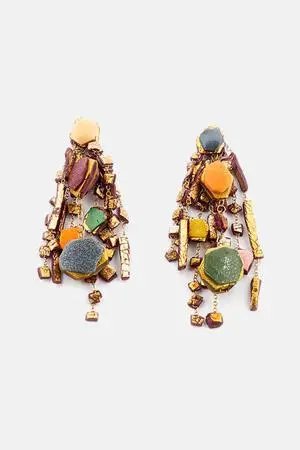 GFW Long Dangle Earrings - Multicolor