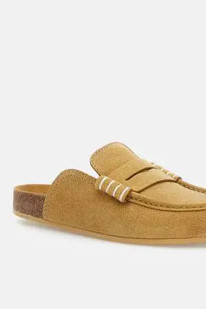 JW Anderson Stitch Suede Mules - Giallo