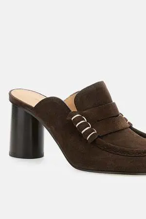 JW Anderson Mule With Heel Loafer - Brown
