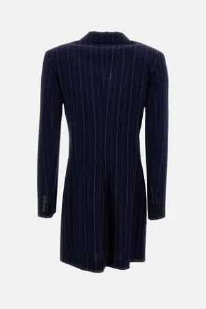 Ralph Lauren Camden Pinstripe Midi Dress - Blu
