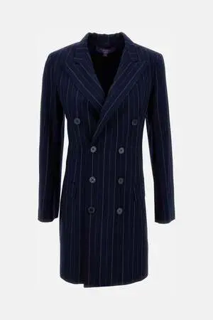 Ralph Lauren Camden Pinstripe Midi Dress - Blue