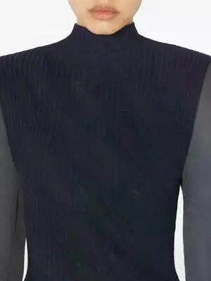 JEAN PAUL GAULTIER Ribbed Long-sleeve Bodysuit - Blue