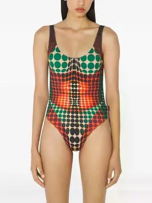 JEAN PAUL GAULTIER Re-edition Printed Swimsuit - Red