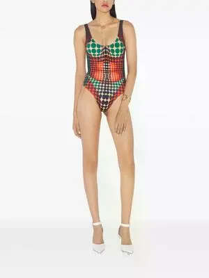 JEAN PAUL GAULTIER Re-edition Printed Swimsuit - Red