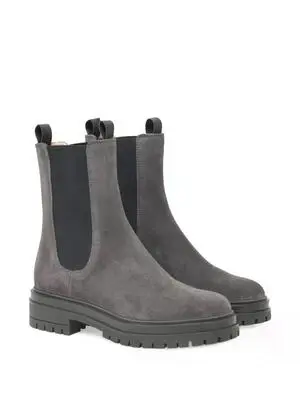 GIANVITO ROSSI 40mm Chester Lug-sole Chelsea Boots - Grey