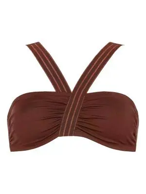 ERES Rendez-vous Ruched Strap Bikini Top - Brown