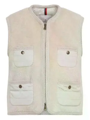 Moncler Zip-up Gilet With Front Pockets - Neutrals