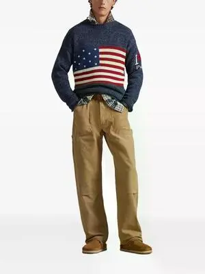 Polo Ralph Lauren Flag Intarsia Crew-neck Sweater