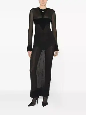 JEAN PAUL GAULTIER Long-sleeves Knitted Maxi Dress