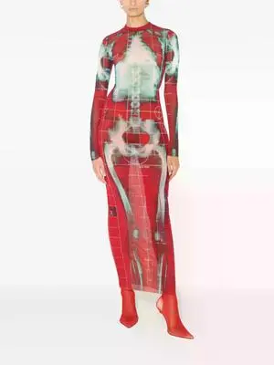 JEAN PAUL GAULTIER Squeletor Mesh Long Dress