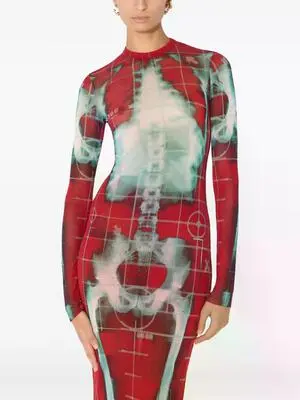 JEAN PAUL GAULTIER Squeletor Mesh Long Dress