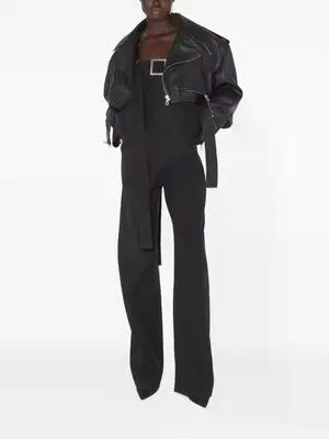 JEAN PAUL GAULTIER Cropped Leather Biker Jacket