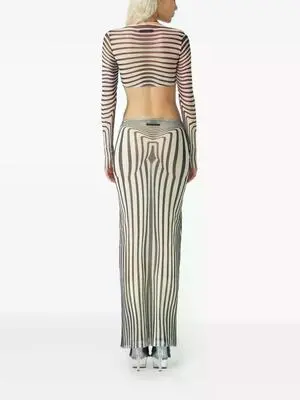 JEAN PAUL GAULTIER Striped Skirt - Neutrals