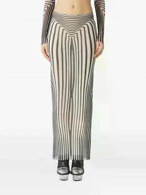 JEAN PAUL GAULTIER Striped Skirt - Neutrals
