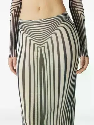 JEAN PAUL GAULTIER Striped Skirt - Neutrals