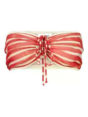 JEAN PAUL GAULTIER Striped Bandeau - Red