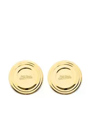 Jean Paul Gaultier Logo-engraved Earrings - Gold