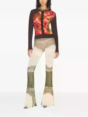 JEAN PAUL GAULTIER Rose-print Buttoned Cardigan