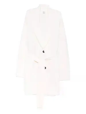 TOTEME Shawl-lapel Belted Knit Coat - Neutrals