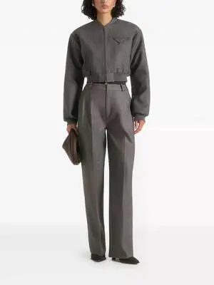 Manière De Voir Monique Tailored Bomber Jacket - Grey