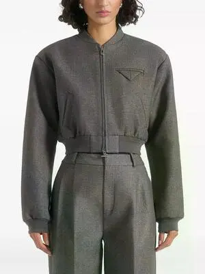 Manière De Voir Monique Tailored Bomber Jacket - Grey