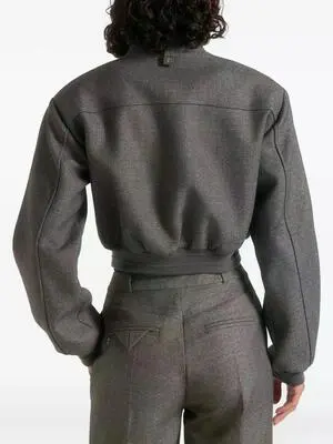 Manière De Voir Monique Tailored Bomber Jacket - Grey
