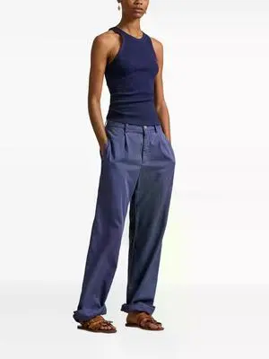 Polo Ralph Lauren Pleated Cotton-blend Trousers