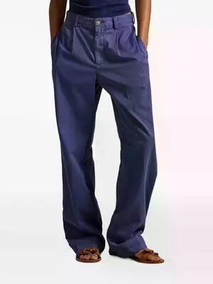Polo Ralph Lauren Pleated Cotton-blend Trousers