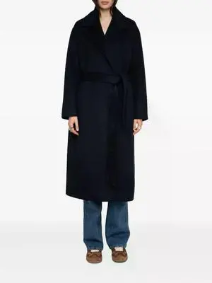 Zadig&Voltaire Belted Wool Blend Coat - Blue