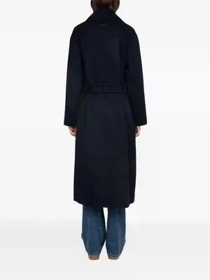 Zadig&Voltaire Belted Wool Blend Coat - Blue