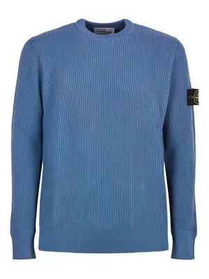 Men's Stone Island Blue Sweaters