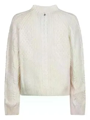 DONDUP Cable Knit Mock Neck Sweater