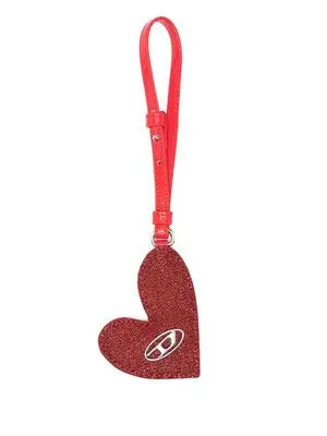 DIESEL Play Mirror Heart-logo Charm - Red