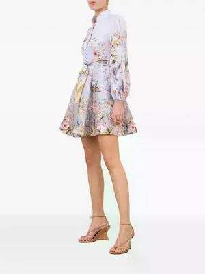 Zimmermann Rebellion Floral Mini Dress - Blue