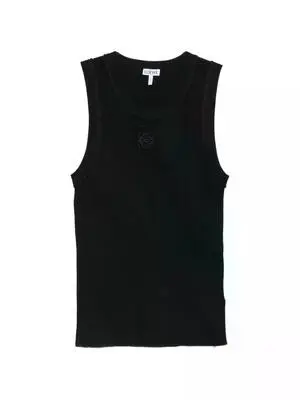 Loewe Anagram Tank Top In Stretch Viscose - Black