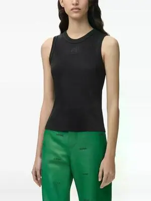 Loewe Anagram Tank Top In Stretch Viscose - Black