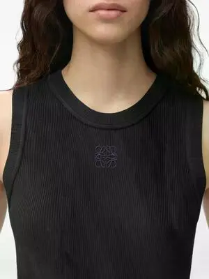 Loewe Anagram Tank Top In Stretch Viscose - Black