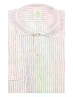 FINAMORE 1925 Striped Buttoned Shirt - White