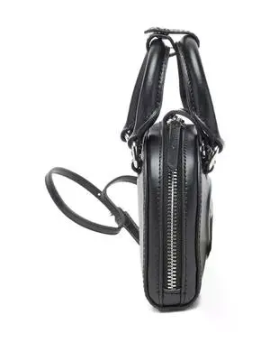DIESEL® 1dr Dome Embossed Logo Crossbody Bag - Black