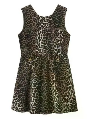 GANNI Leopard-print Mini Dress