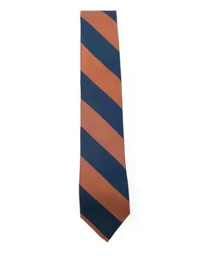ERRICO FORMICOLA Striped Silk Tie - Blue