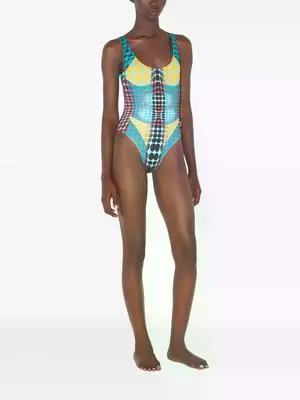 JEAN PAUL GAULTIER Re-edition Printed Swimsuit - Blue