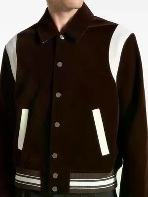 Manière De Voir Velvet & Satin Varsity Jacket