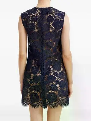 SELF-PORTRAIT Flower-button Lace Mini Dress