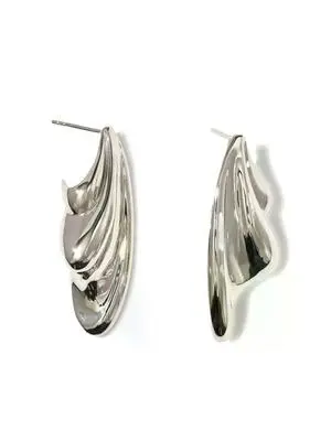 OTIUMBERG Statement Wave Earrings - Silver