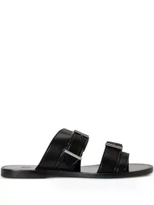 Polo Ralph Lauren Toe-strap Detail Flat Sandals - Black