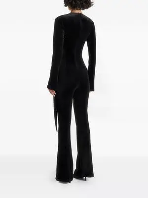 Manière De Voir Velour-effect Jumpsuit
