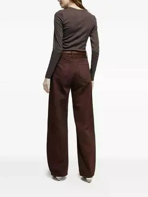 HEY JOANIE Slope Curve Five-pocket Jeans - Brown